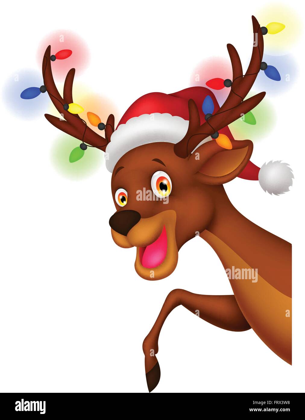 Grazing red deer Stock Vector Images - Alamy