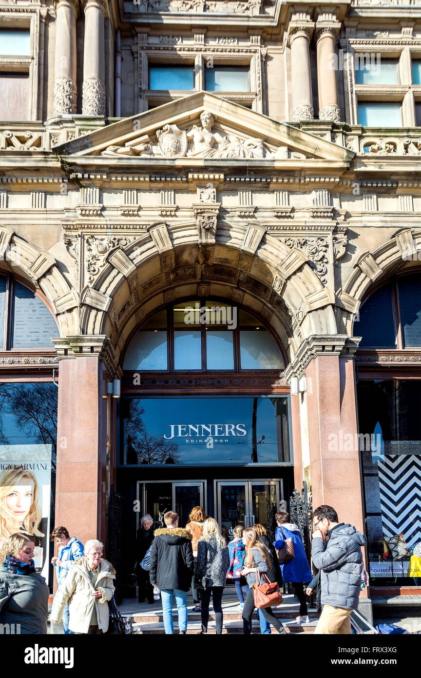 The entrance to the famous Jenners department store on Edinburgh's ...