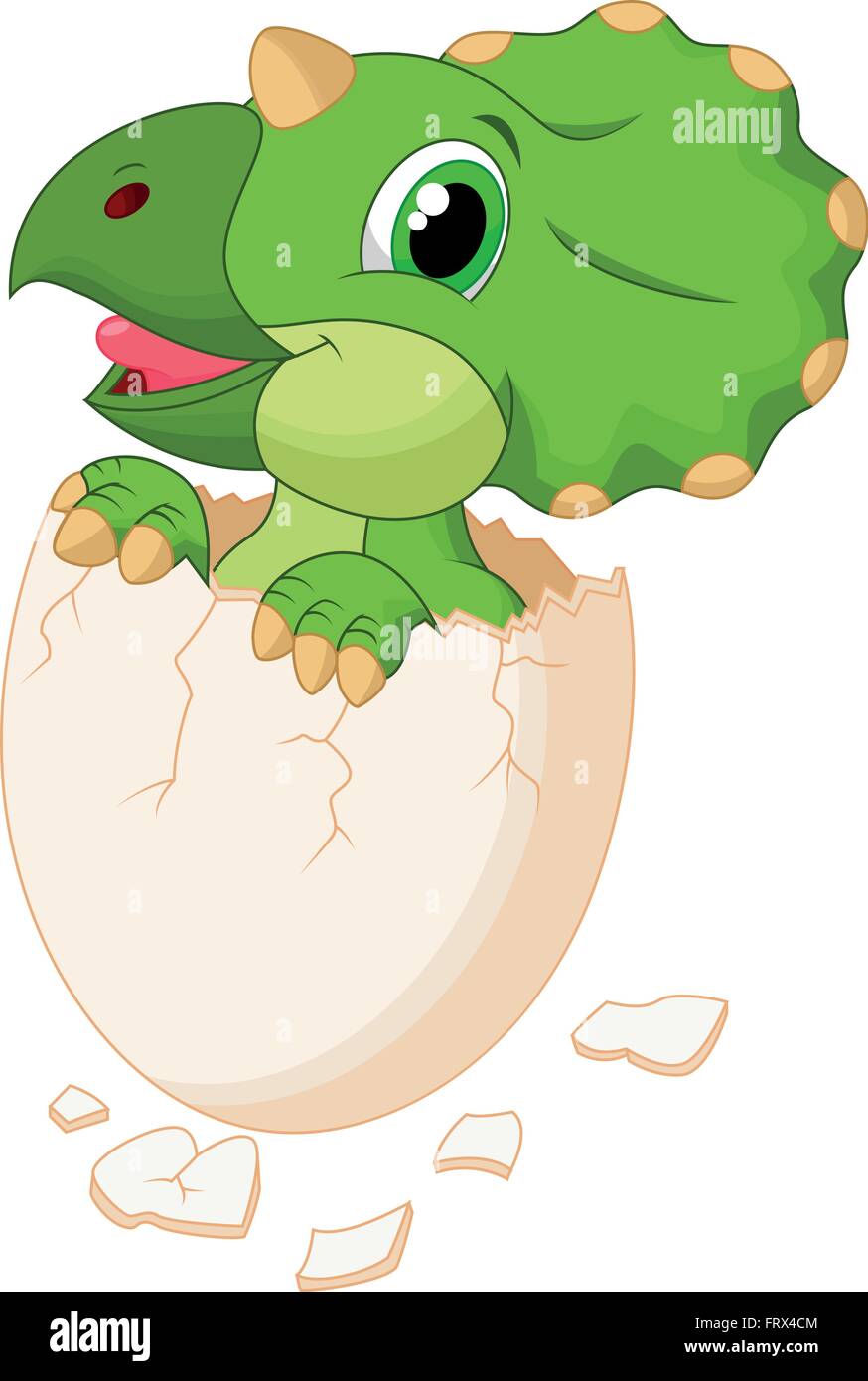 Cute dinosaur hatching Stock Vector Image & Art - Alamy