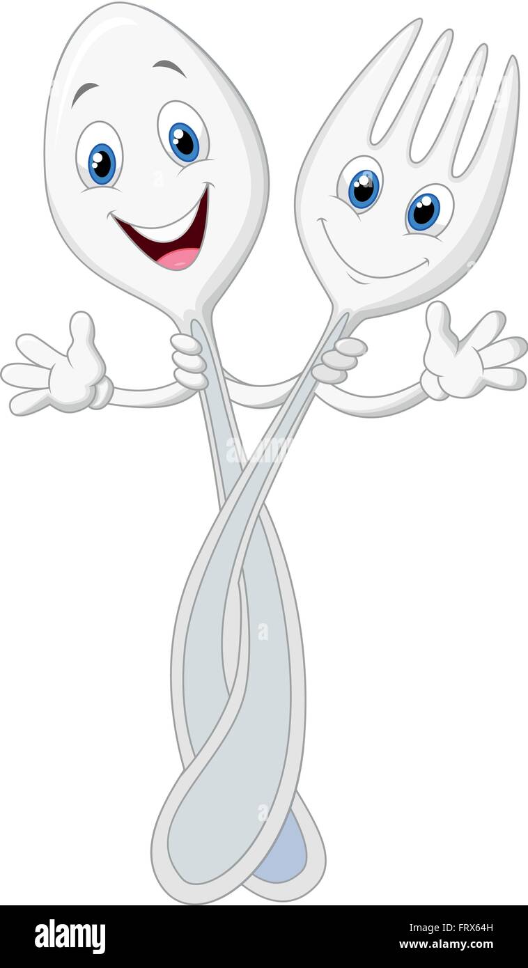Spoon And Fork Cartoon
