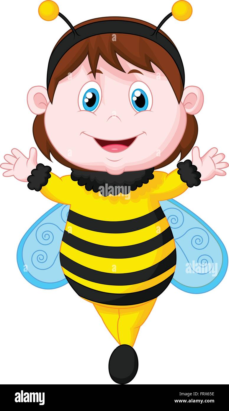 Little girl dressed as bee Stock Vector Image & Art - Alamy