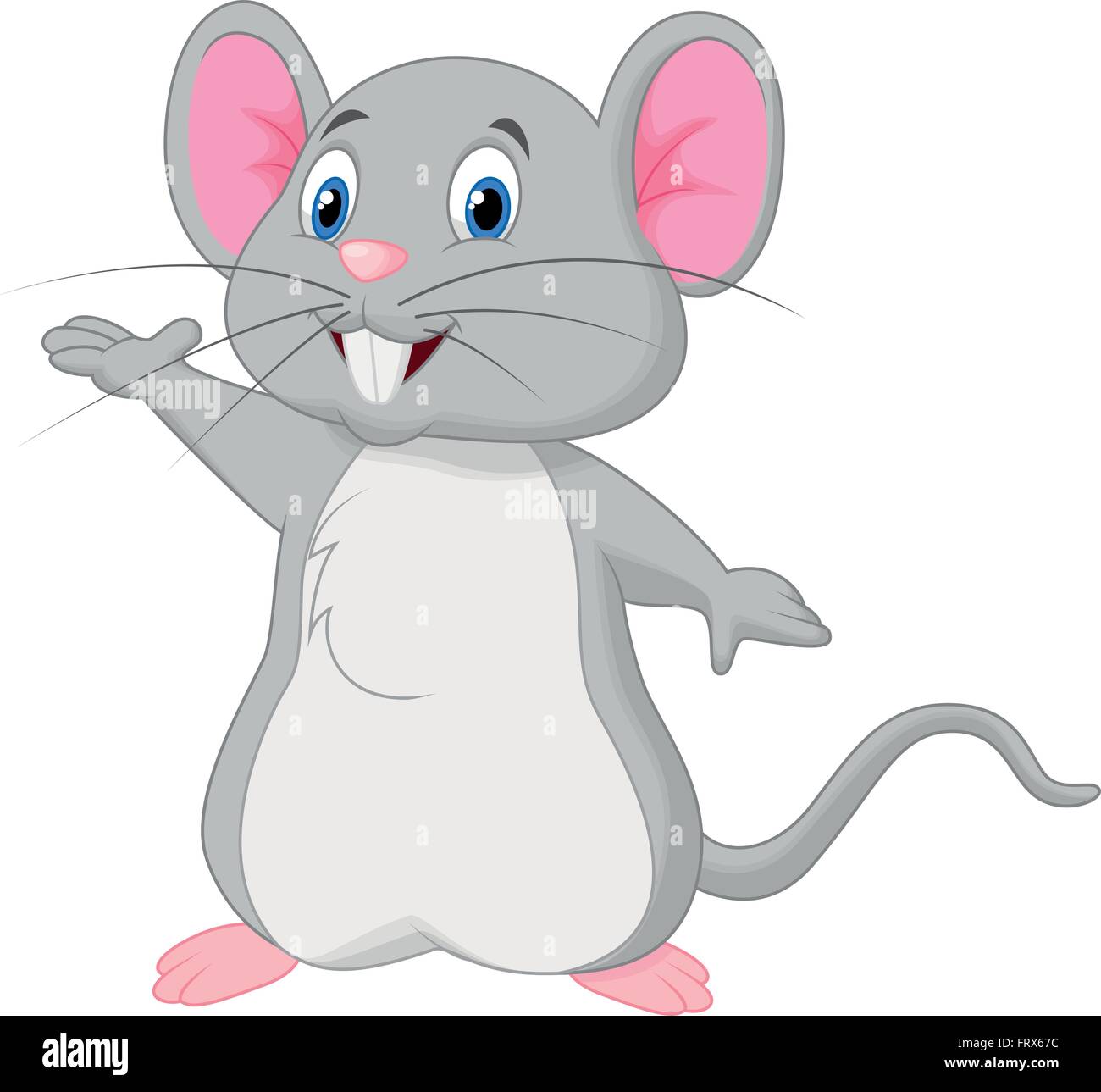 Cute mouse cartoon waving Stock Vector Image & Art - Alamy