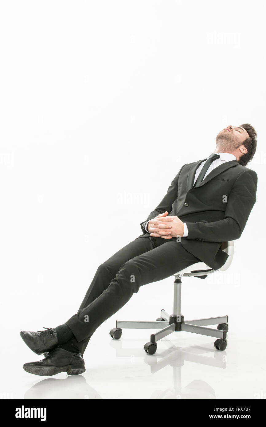 Lazy suit man chair hi-res stock photography and images - Alamy