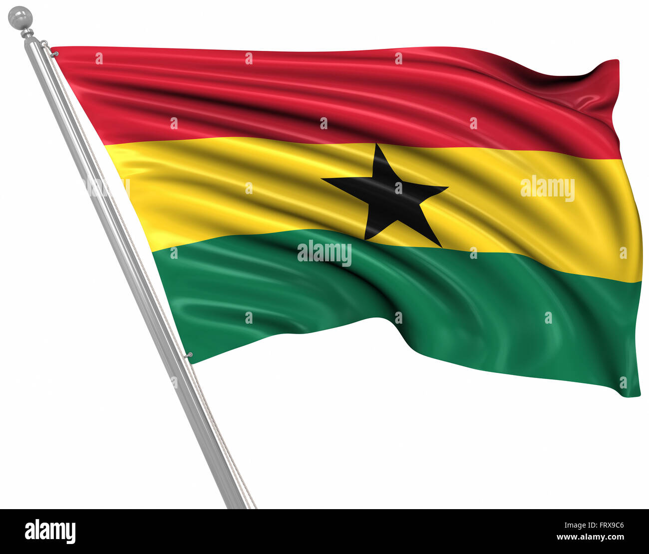 Ghana 3d flag hi-res stock photography and images - Alamy