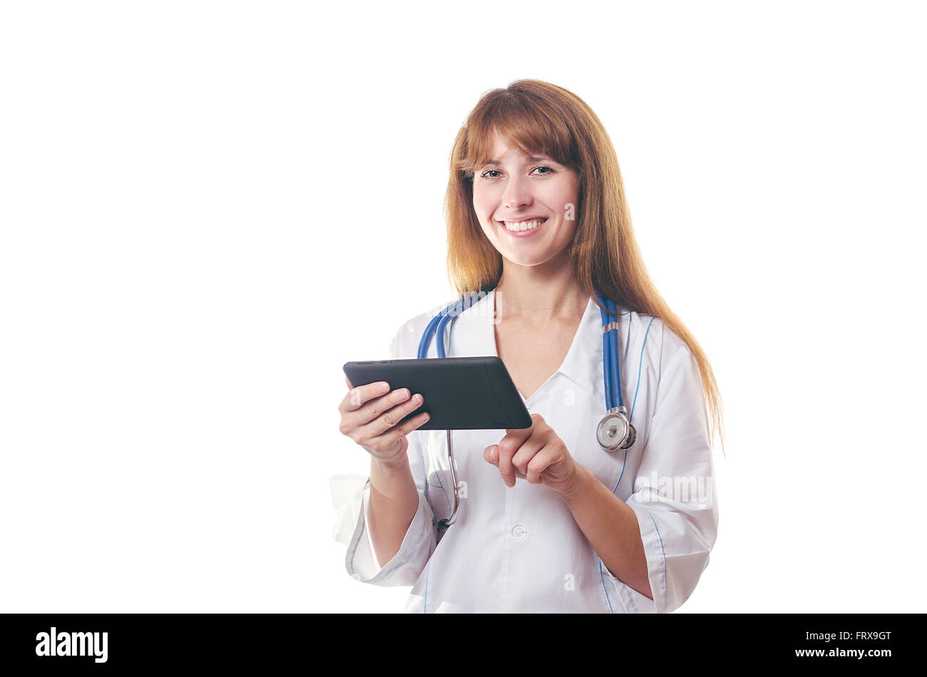 Doctor in white dressing gown hi-res stock photography and images - Alamy