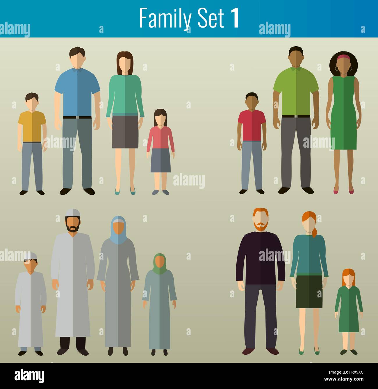 Family icons set. Traditional Culture. Vector illustration Stock Vector ...