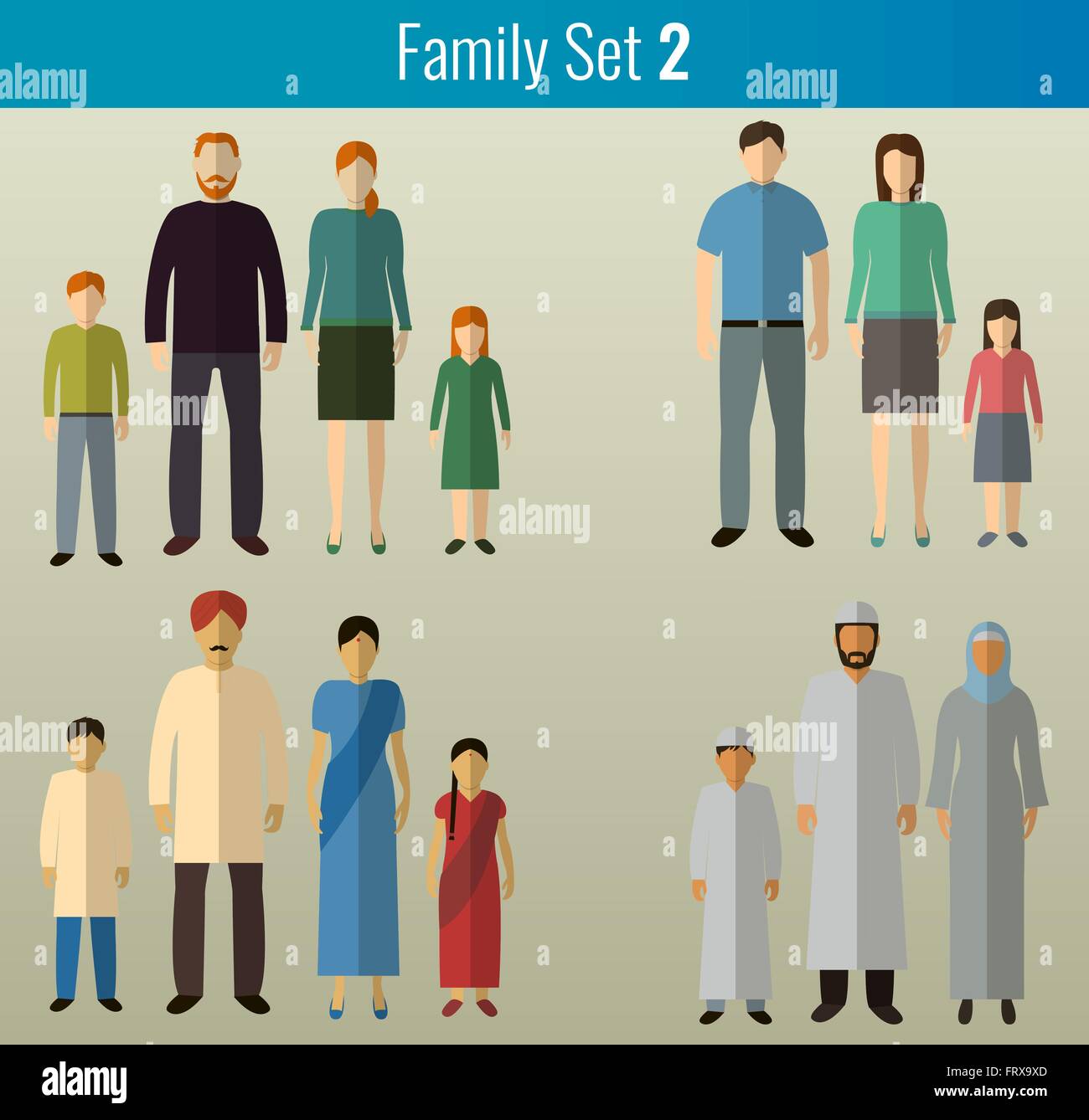 Family icons set. Traditional Culture. Vector illustration Stock Vector ...