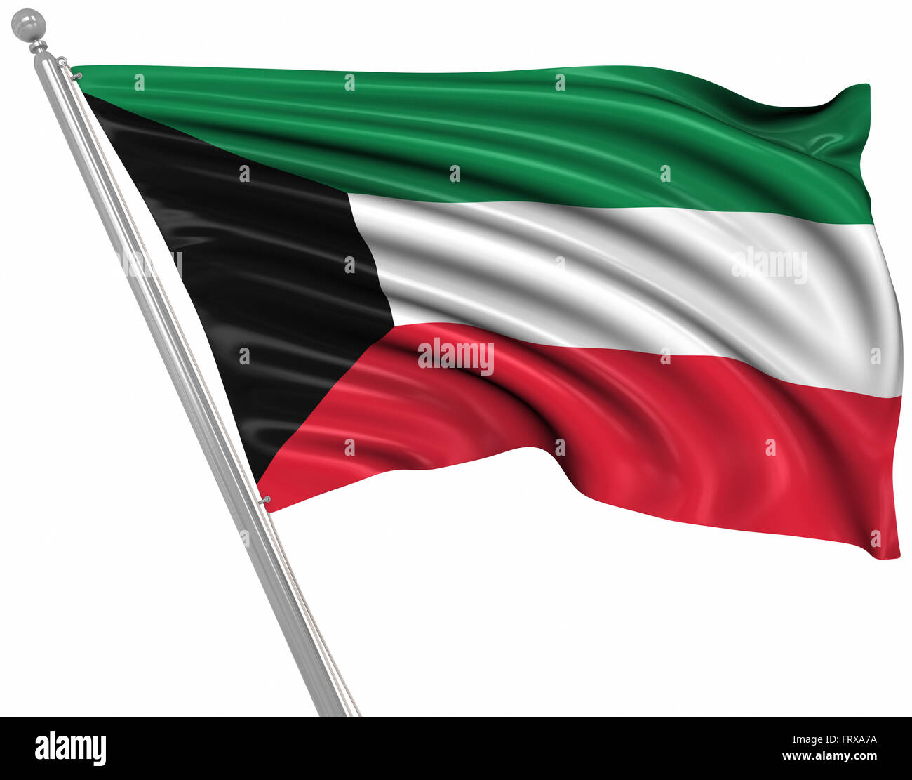 Kuwait 3d flag hi-res stock photography and images - Alamy