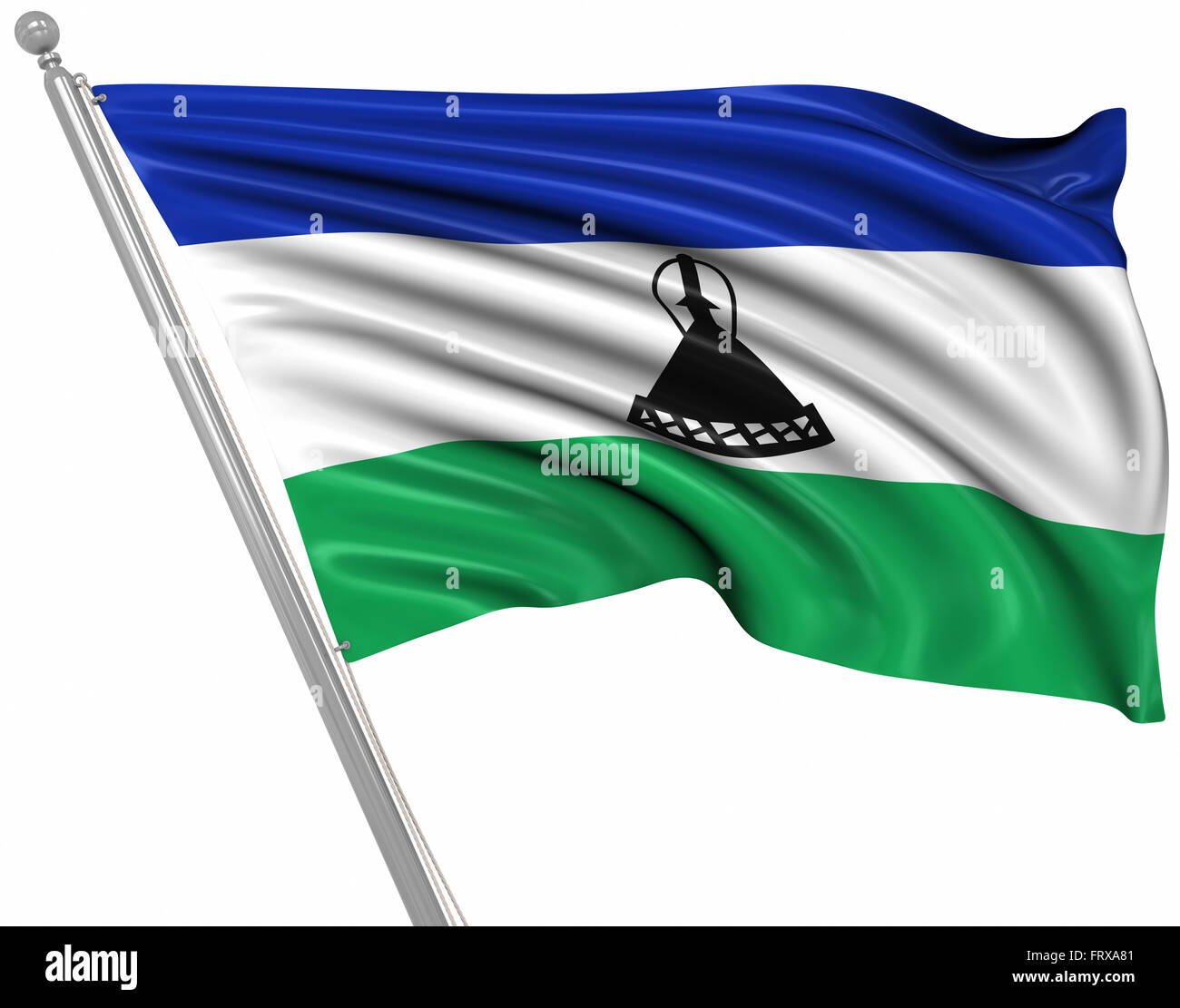 Flag lesotho waving wind hi-res stock photography and images - Alamy