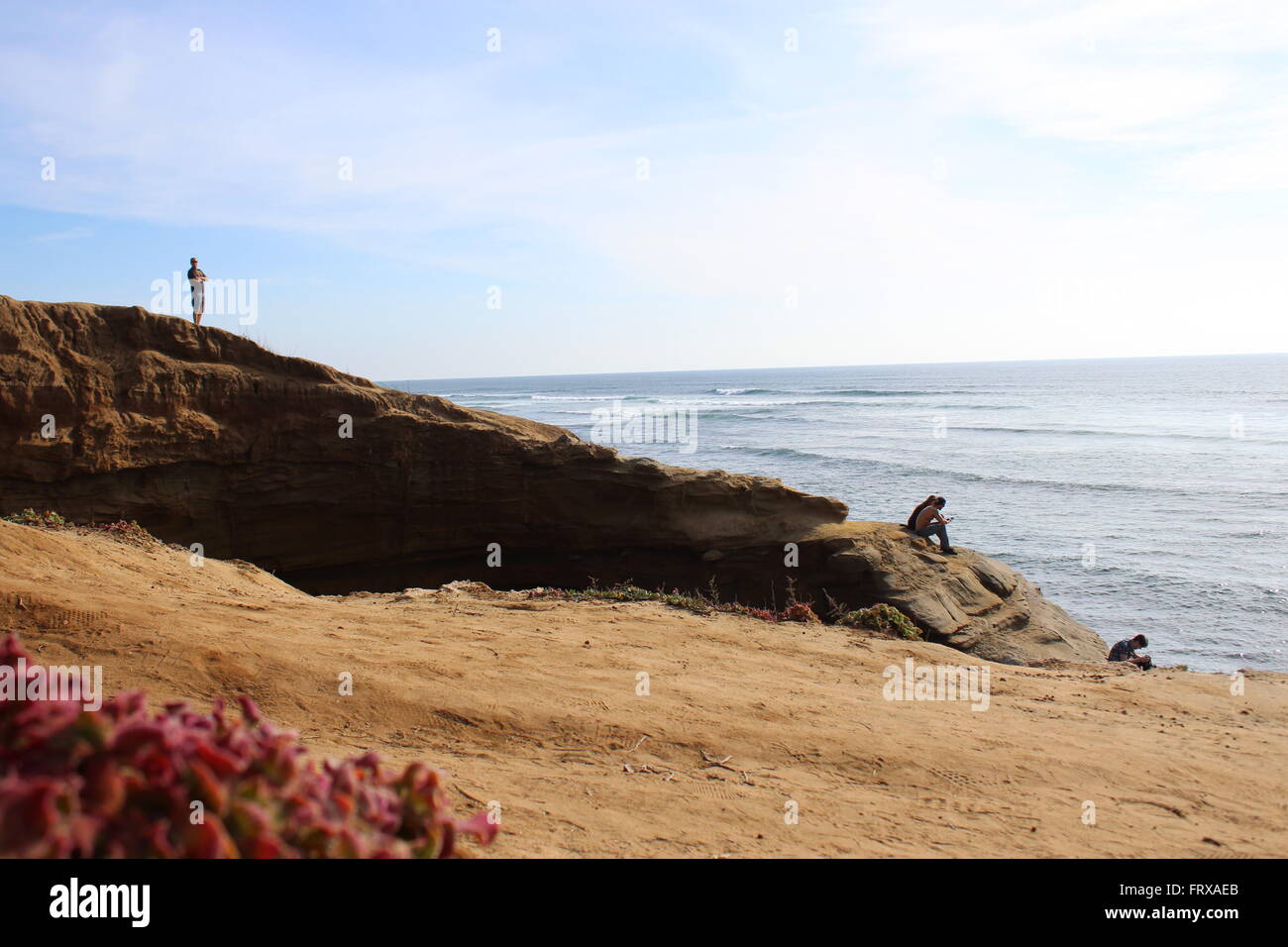 Cliffs Meet the Pacific Stock Photo - Alamy