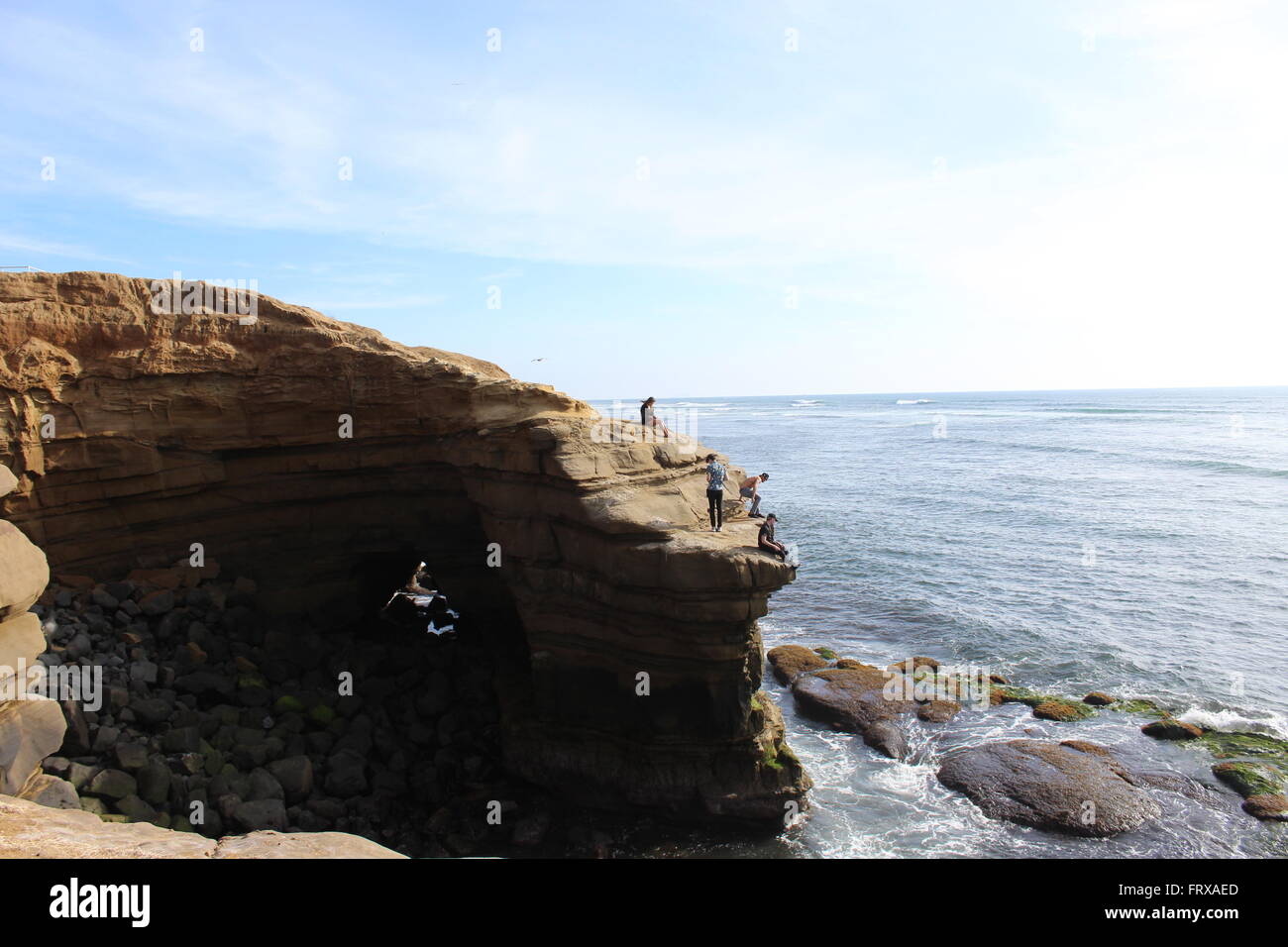 Cliff jump sunset ocean hi-res stock photography and images - Alamy
