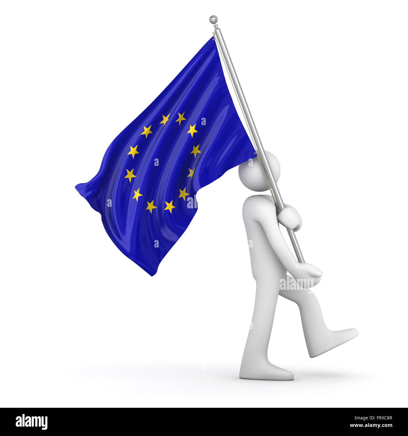 European Flag , This is a computer generated and 3d rendered picture ...