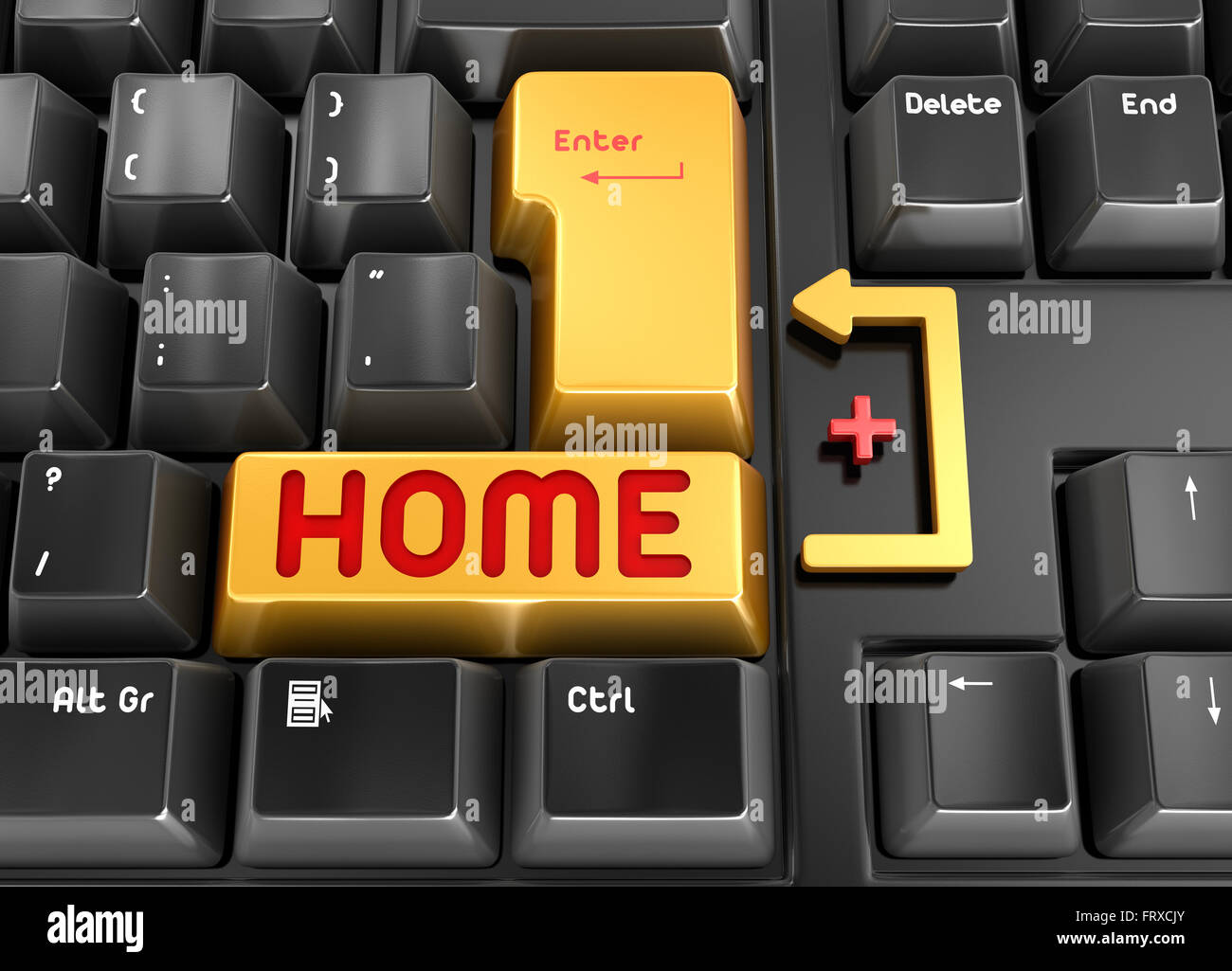 Home button , This is a computer generated and 3d rendered picture ...