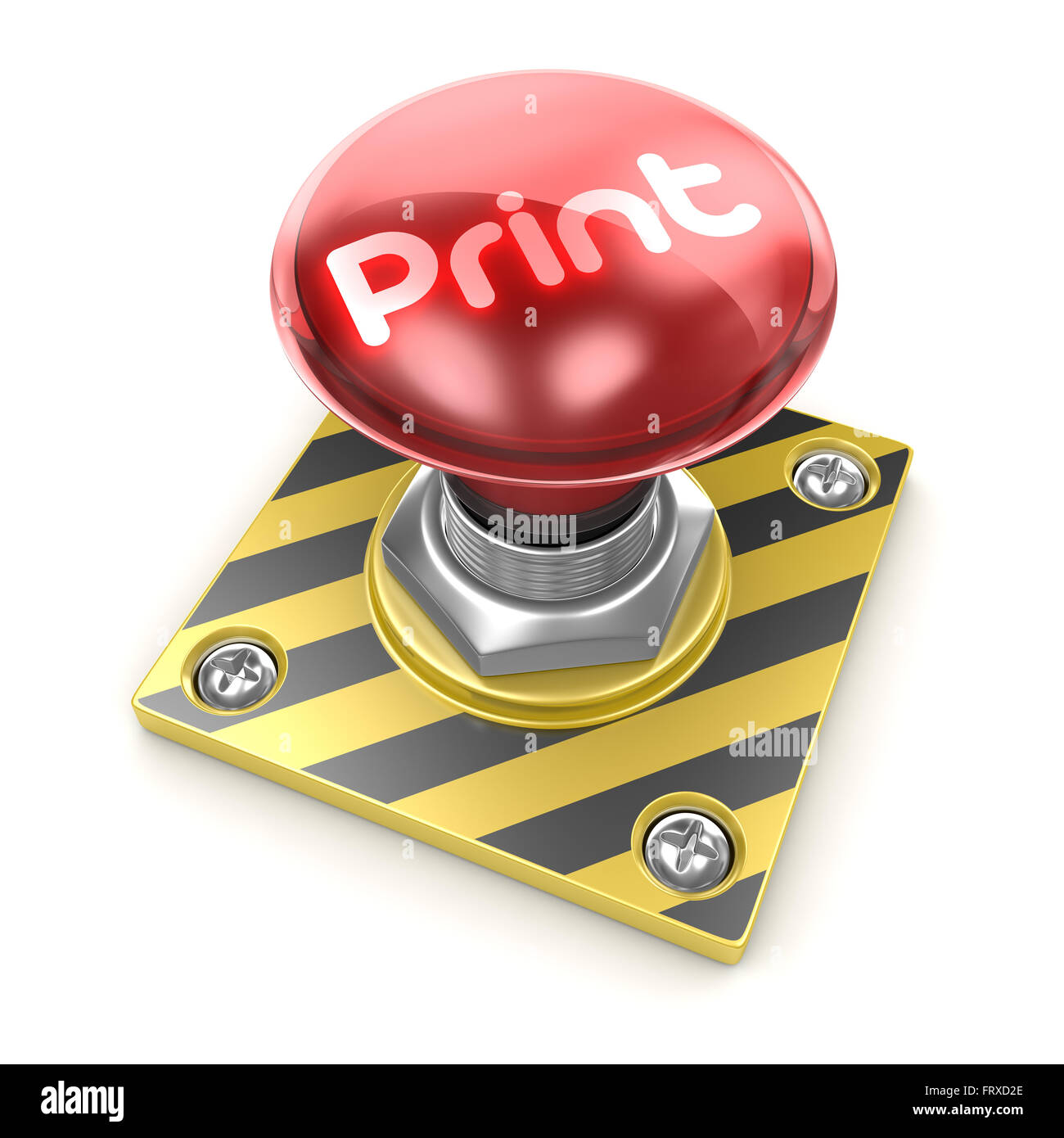 Print button , This is a computer generated and 3d rendered picture ...