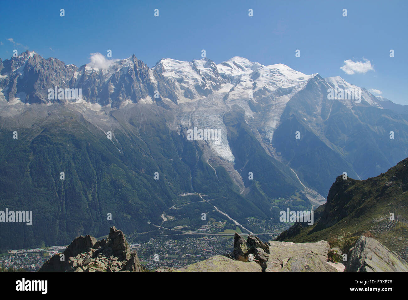 Mont Blanc and Chamonix from Le Brevent, France Stock Photo - Alamy