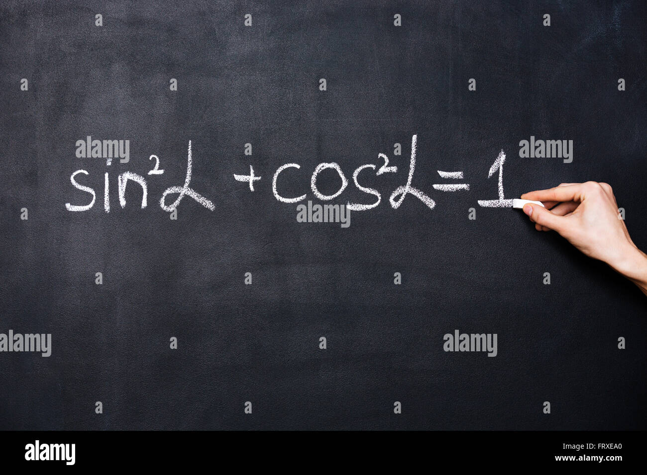 Hand writing trigonometry formula on hi-res stock photography and ...