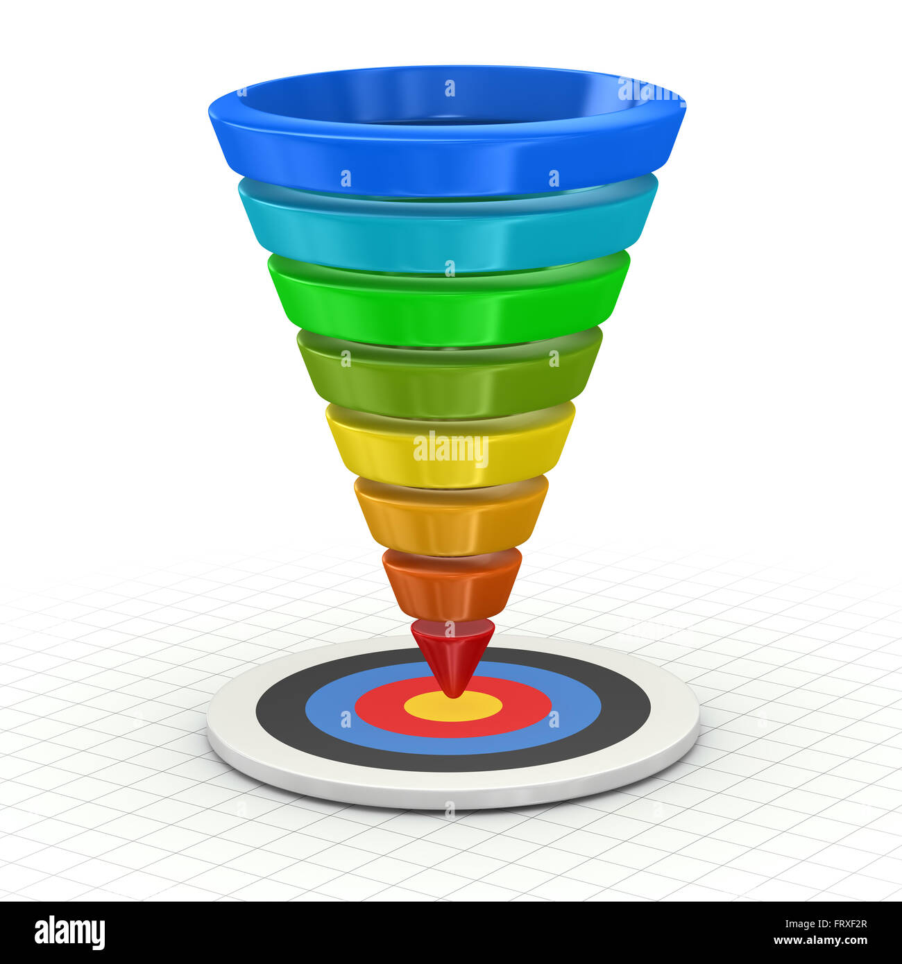 3d funnel chart hi-res stock photography and images - Alamy