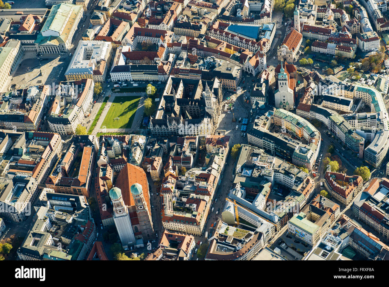 Aerial view of the center, Munich, Bavaria, Germany Stock Photo - Alamy