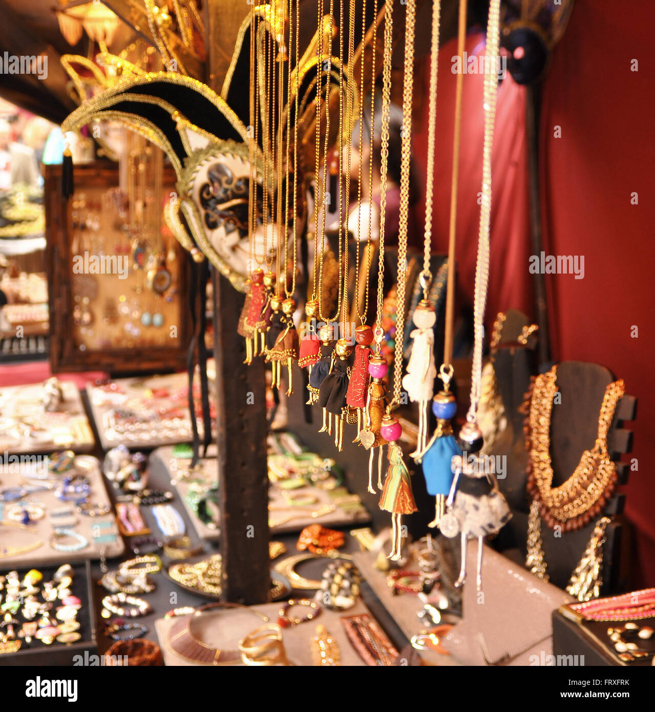 Some objects and jewelry in a local market Stock Photo - Alamy