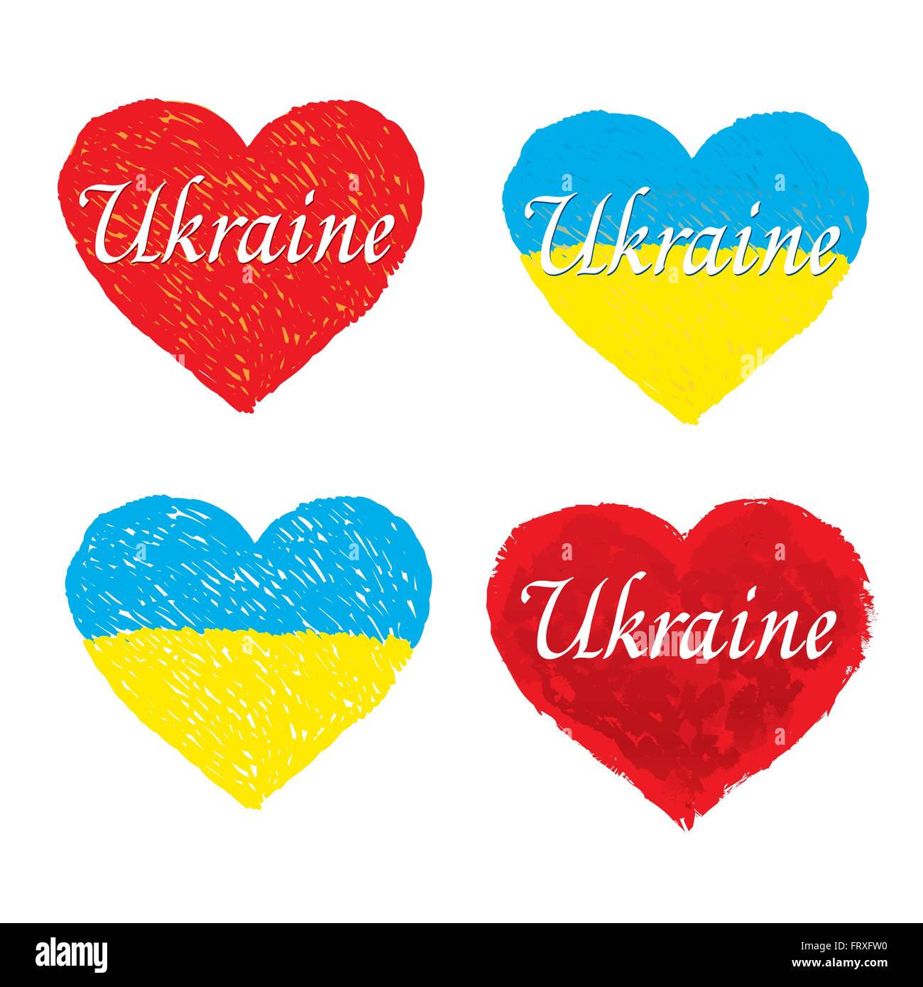 Ukraine heart vector illustration Stock Vector Image & Art - Alamy