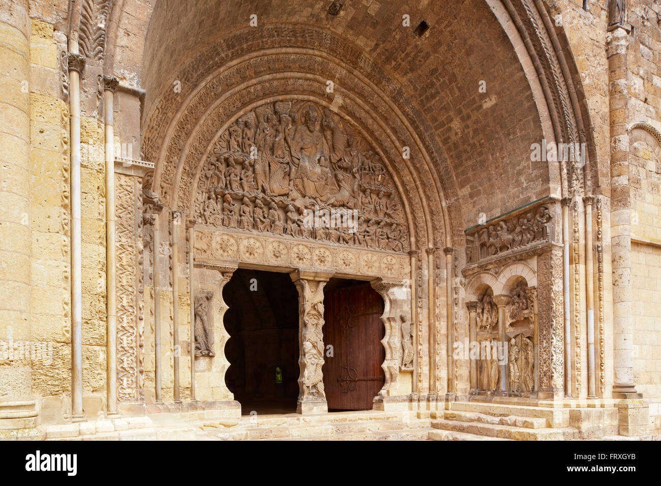 South portal of L'Abbaye Saint-Pierre at Moissac, Dept. Tarn-et-Garonne ...
