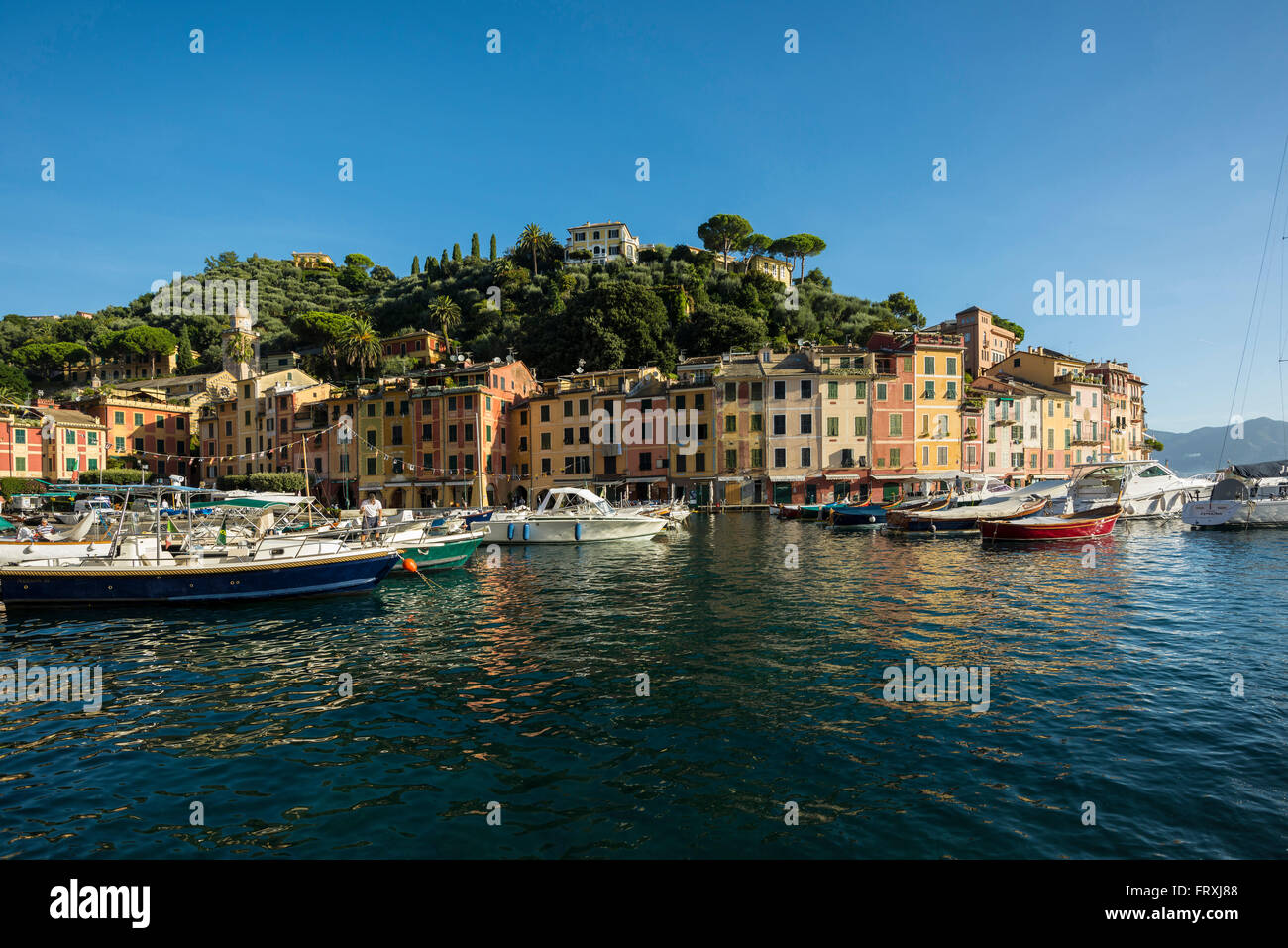 Portofino with harbour, province of Genua, Italian Riviera, Liguria ...