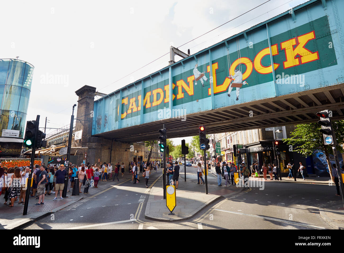 Camden Lock sign in Camden Market area, famous tourist attraction in ...