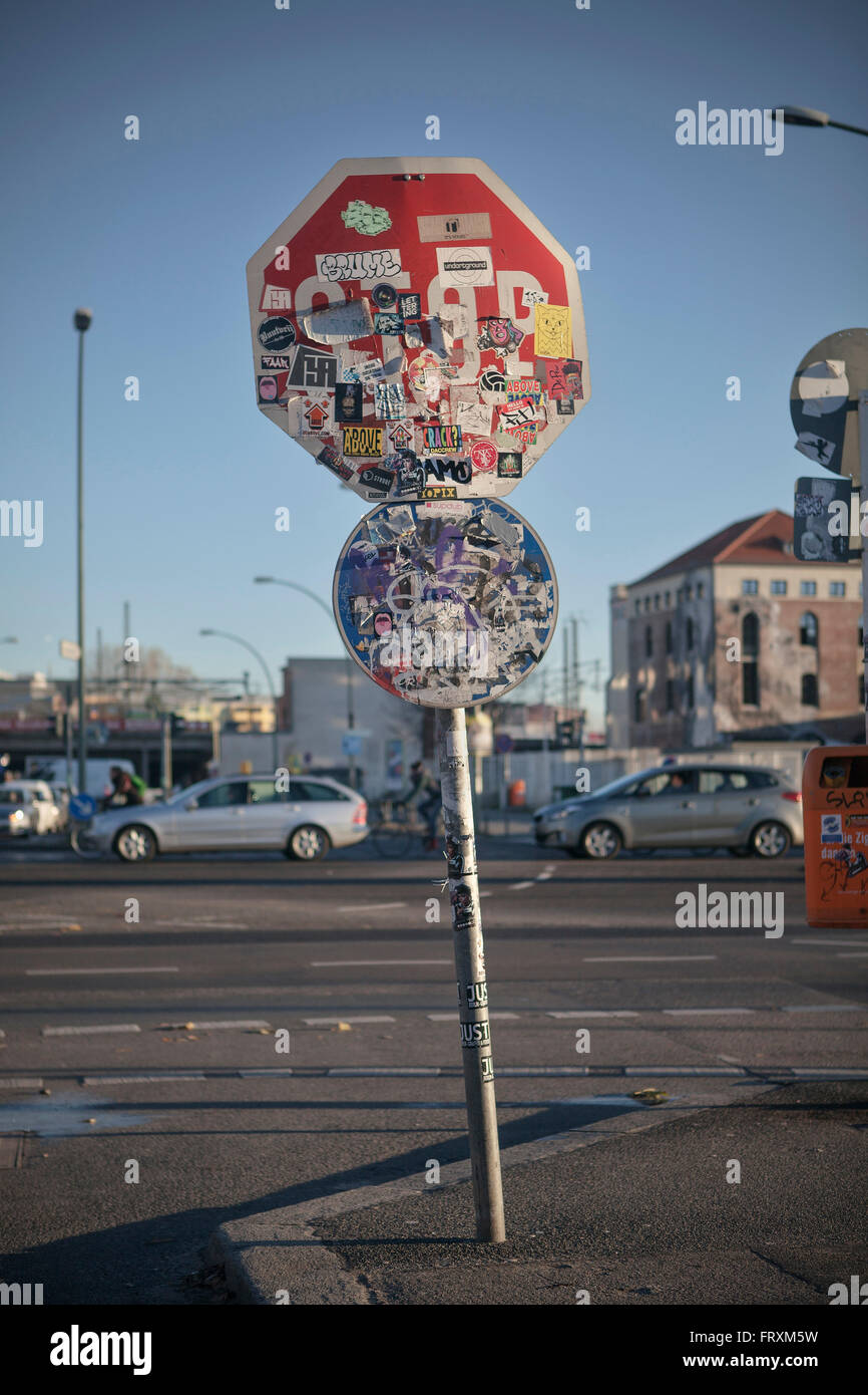 Stop sign sticker art hi-res stock photography and images - Alamy