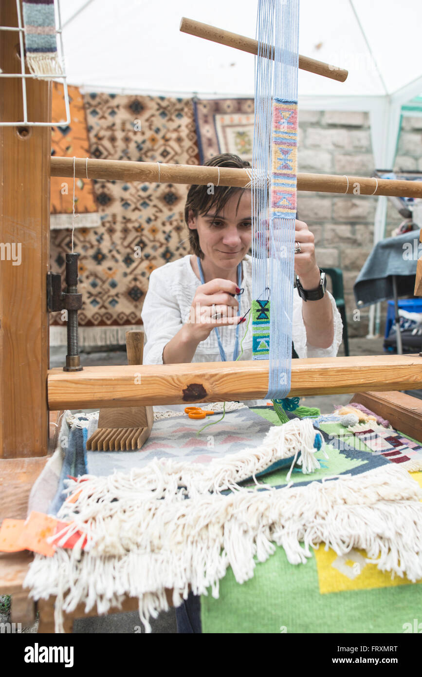 Carpet weaving hi-res stock photography and images - Alamy