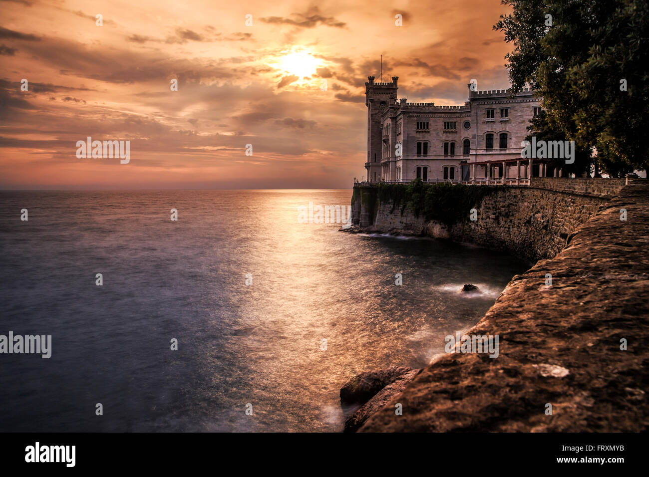 Italy, Trieste, Miramare Castle Stock Photo - Alamy