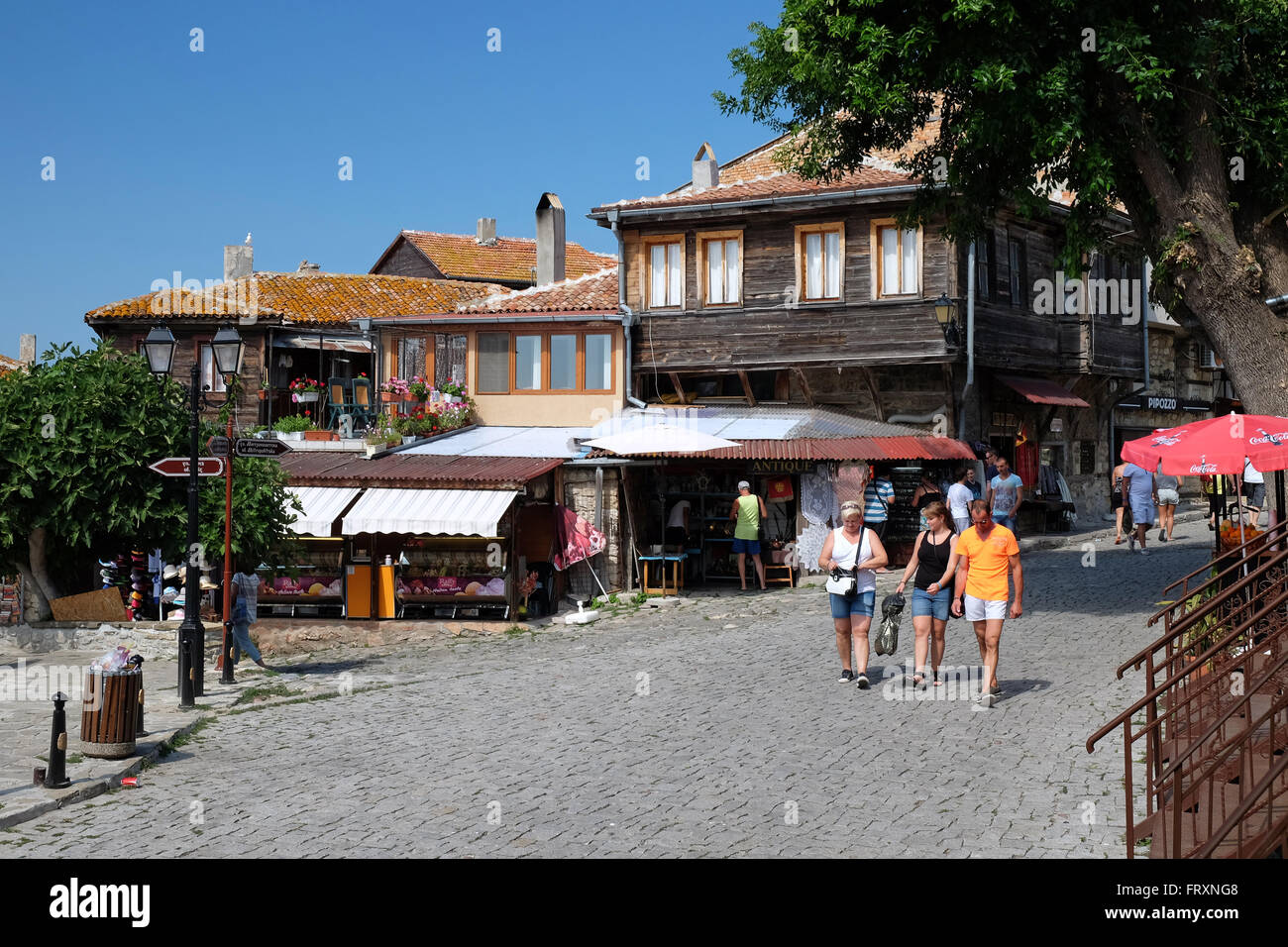 NESSEBAR, BULGARIA - JULY 16: Street Mitropolitska on July 16, 2015 in ...
