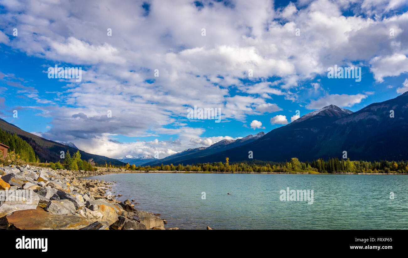 Moose Lake in Mount Robson Provincial Park in the world famous Canadian ...