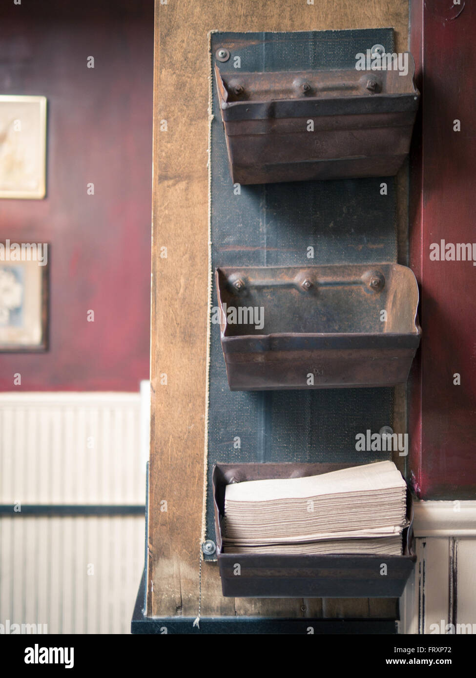 Vintage Cutlery Holder in hip Restaurant Stock Photo - Alamy