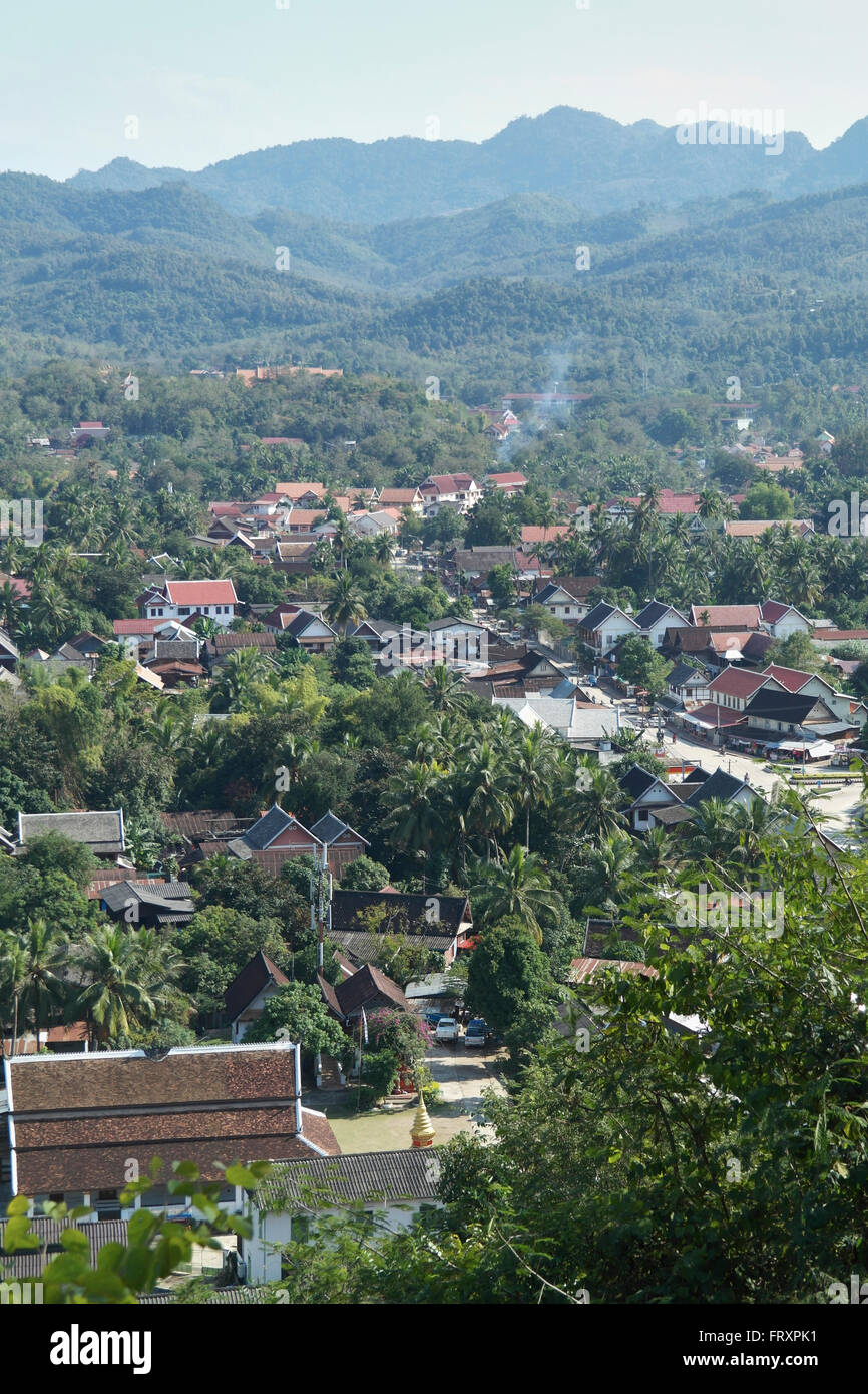 Luang Prabang from above - Laos Stock Photo - Alamy