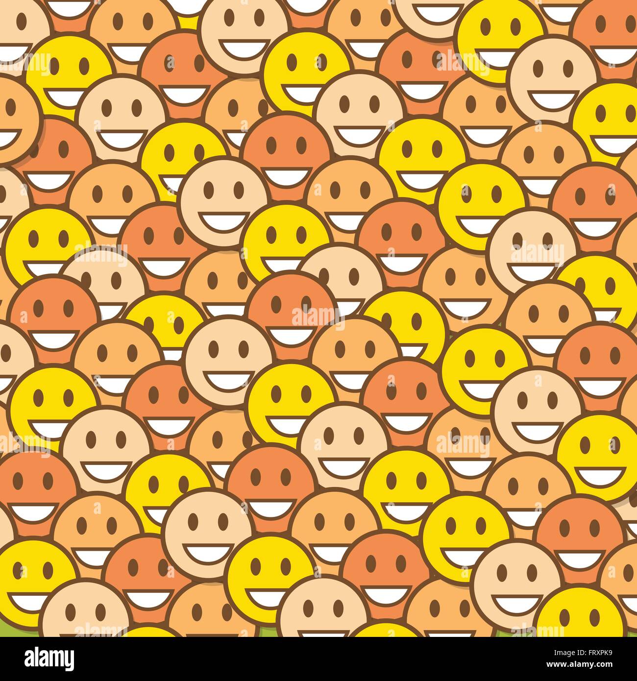 Smile Yellow Faces Background Stock Vector Image & Art - Alamy