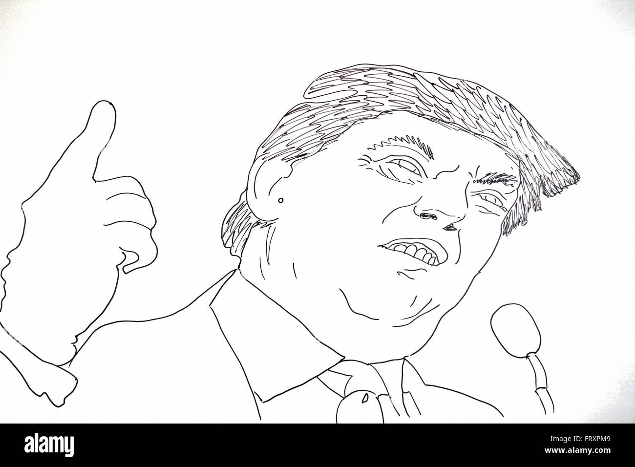 A hand drawing of American politicians Stock Photo - Alamy