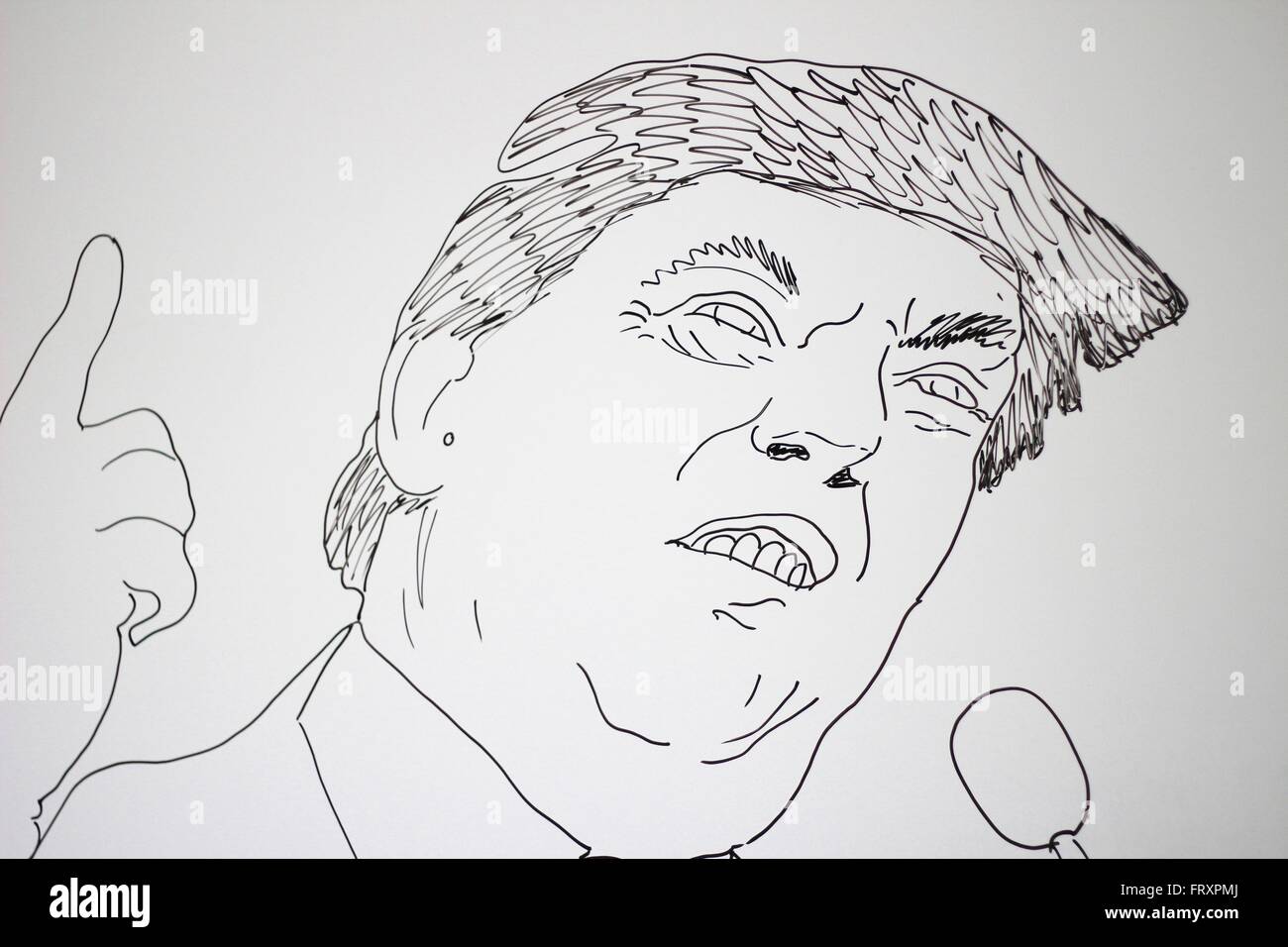 A hand drawing of American politicians Stock Photo - Alamy