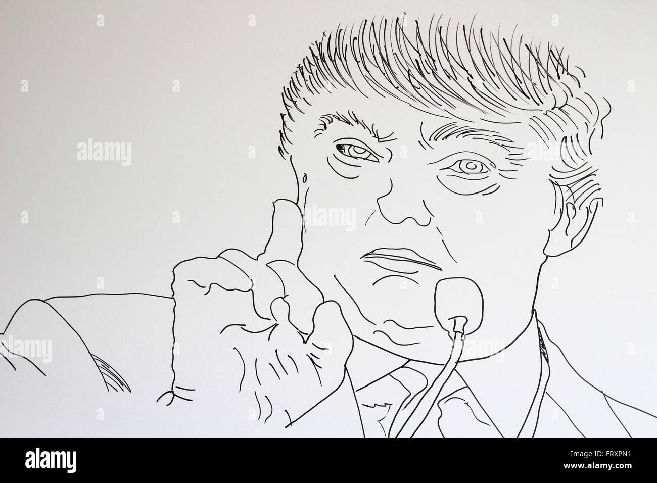 A hand drawing of American politicians Stock Photo - Alamy