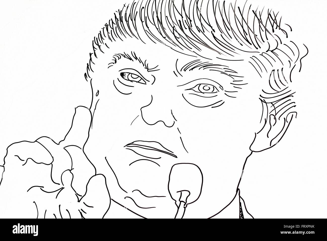 A hand drawing of American politicians Stock Photo - Alamy