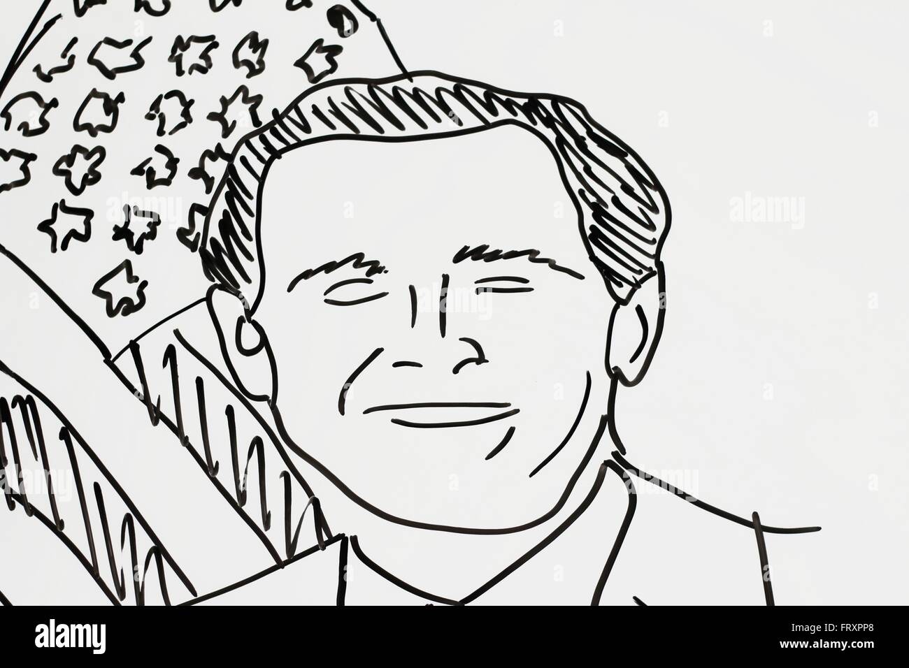 Barack obama drawing hi-res stock photography and images - Alamy