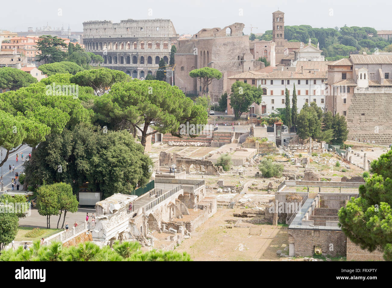 Spectacular panorama of ancient Roman empire - currently Rome, Italy ...