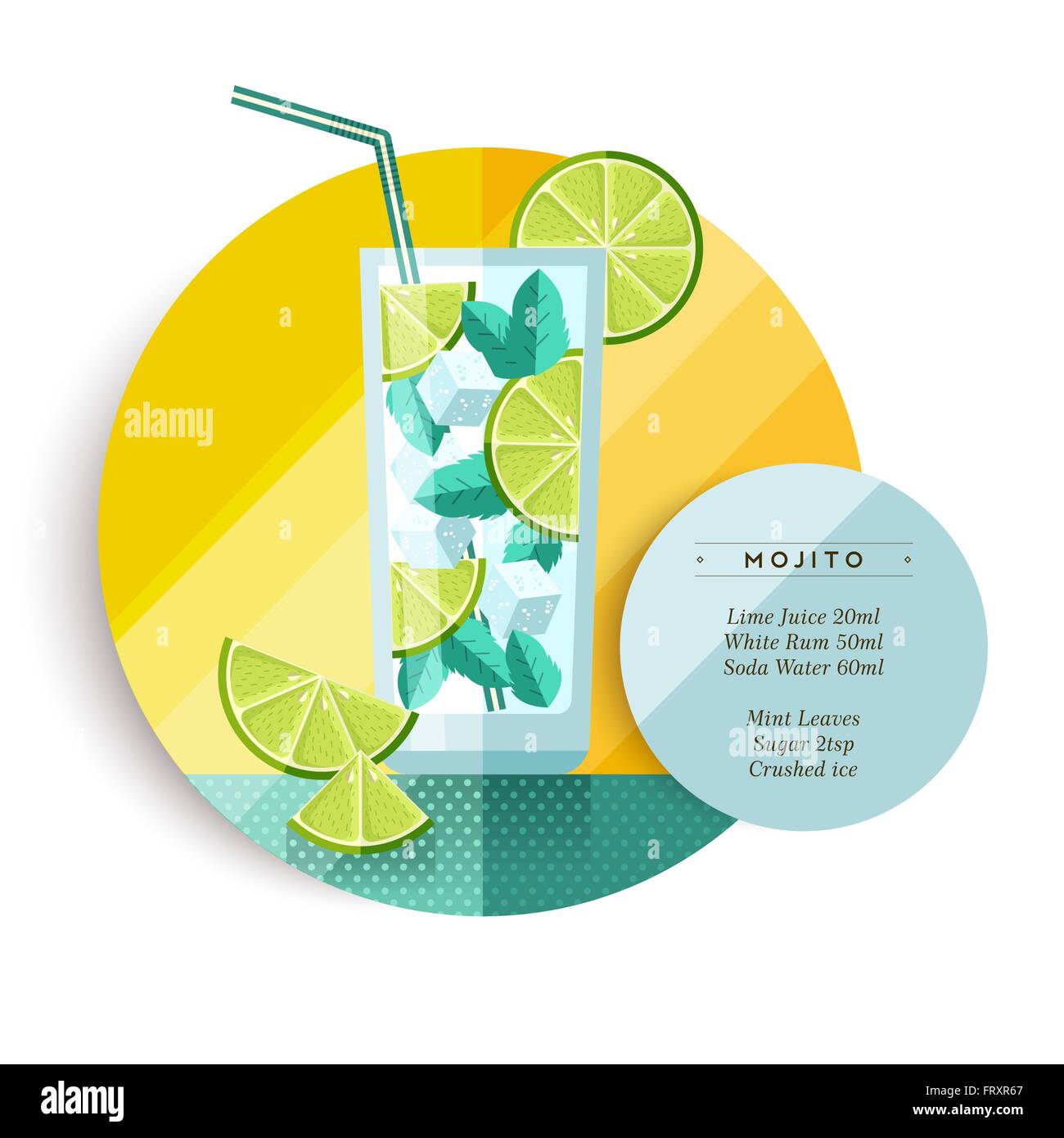 Fresh mojito drink ice Stock Vector Images - Alamy