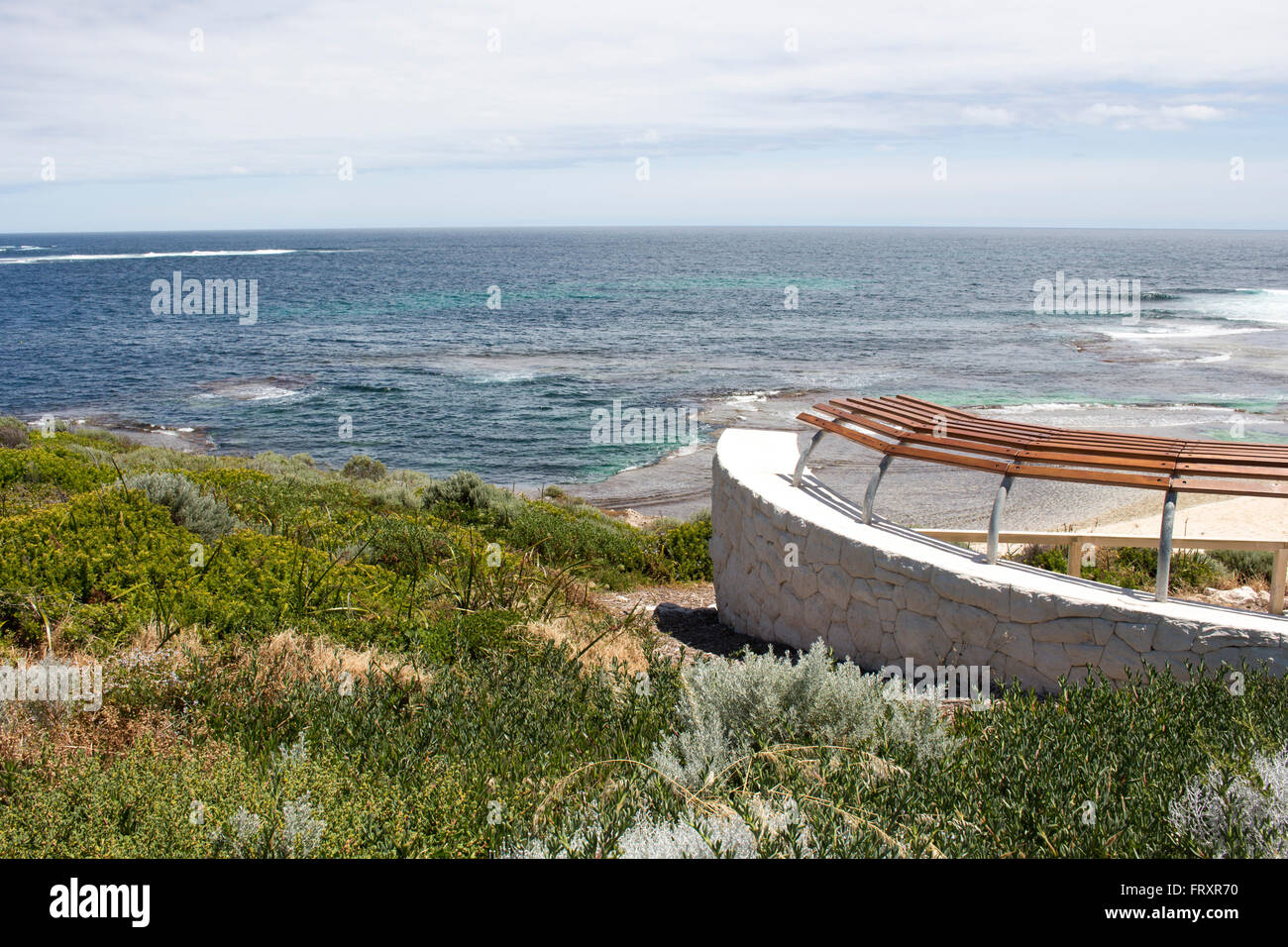 Shell sculpture above beach at Margaret River South Western Australia ...