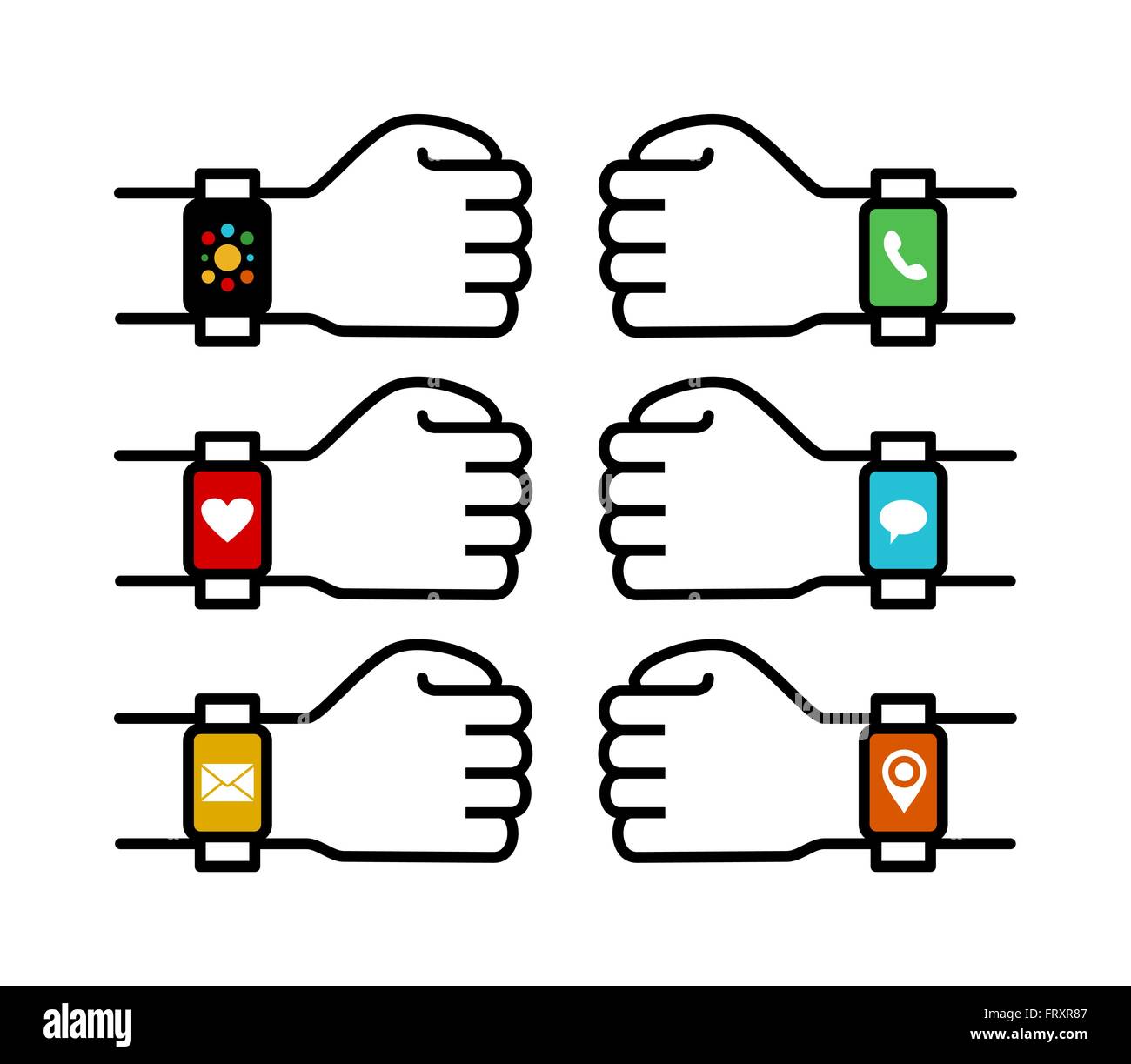 Hand watch vector vectors hi-res stock photography and images - Alamy