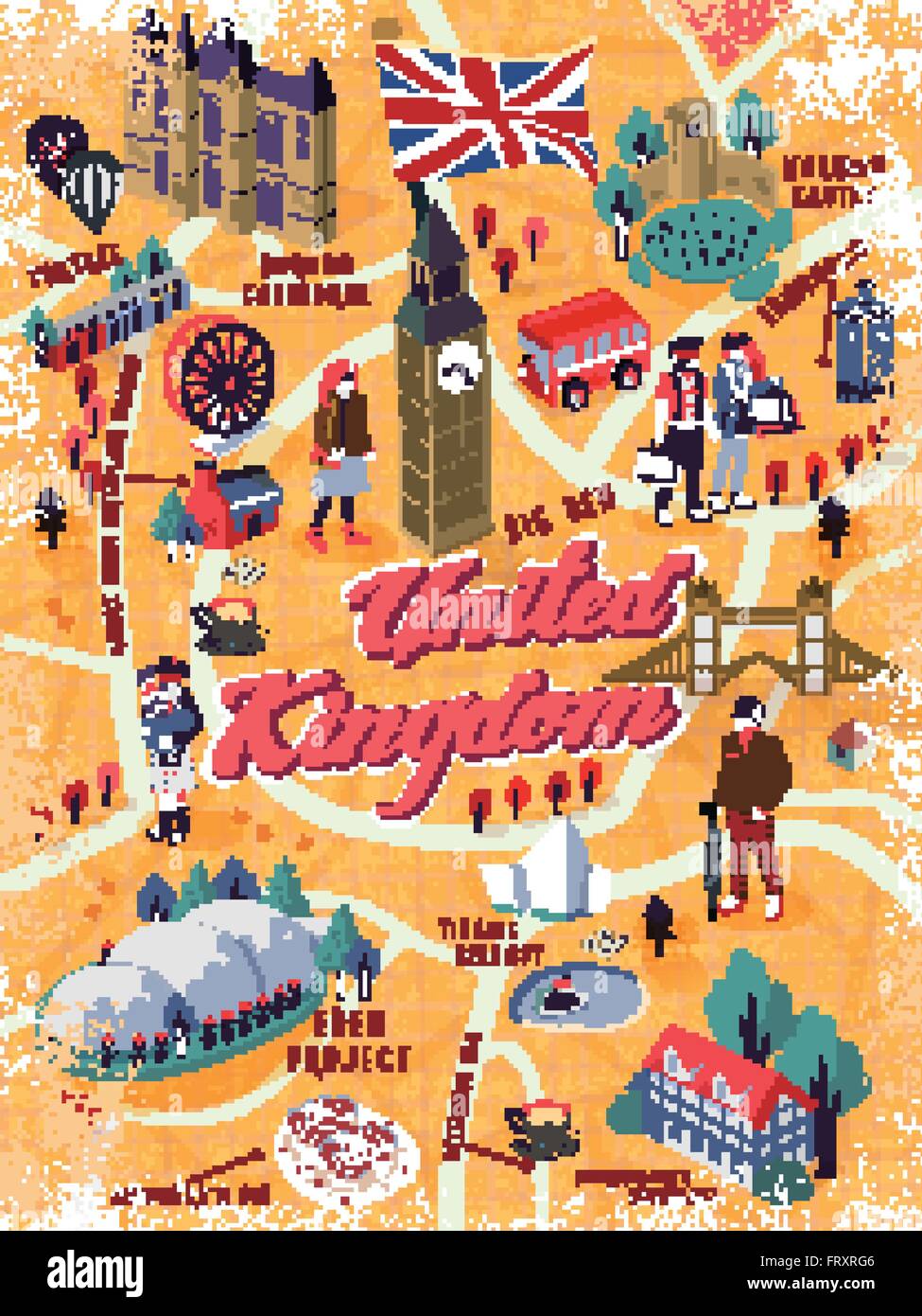 Scotland walking map Stock Vector Images - Alamy