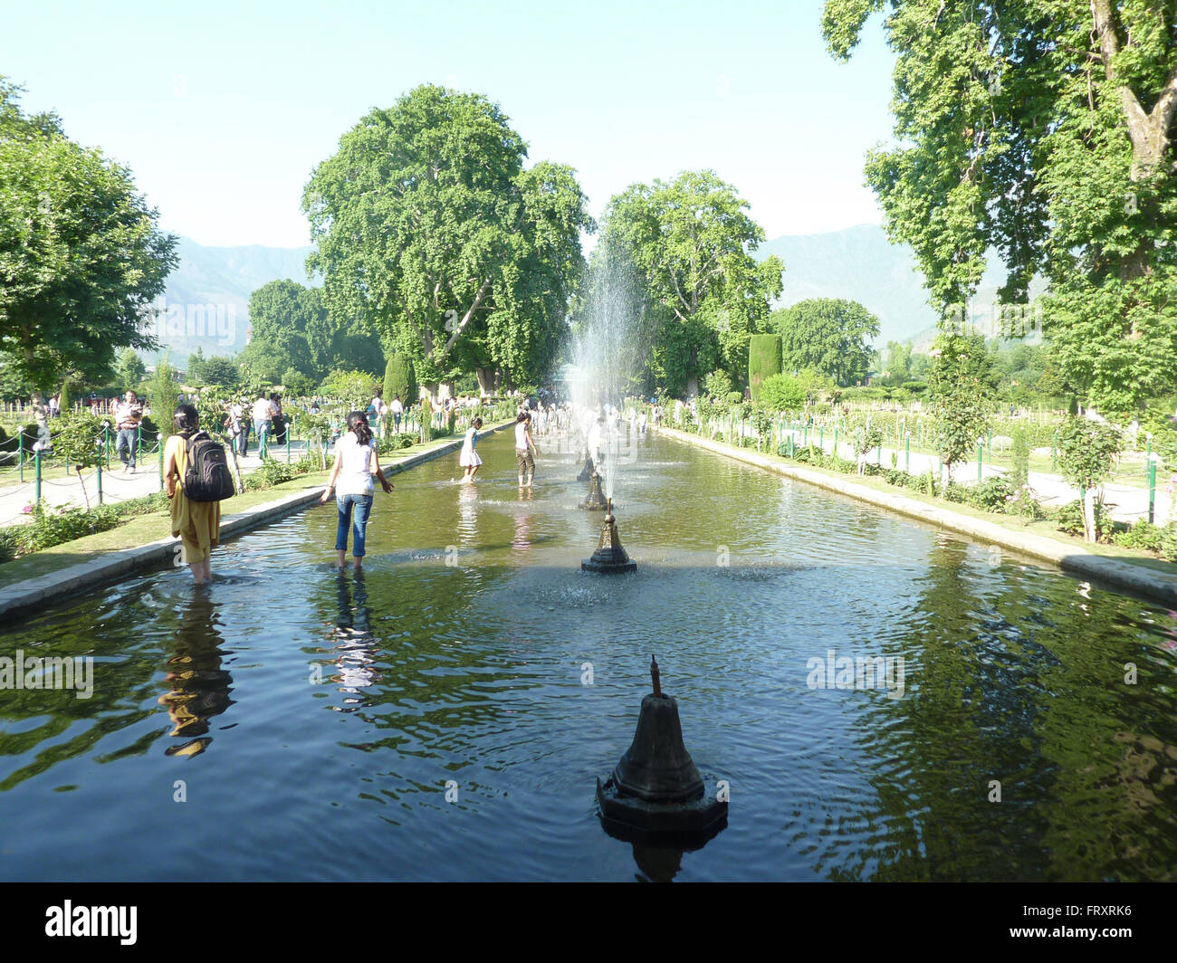 Shalimar Bagh, Srinagar, Kashmir, a Moghul Garden on the banks of Dal ...