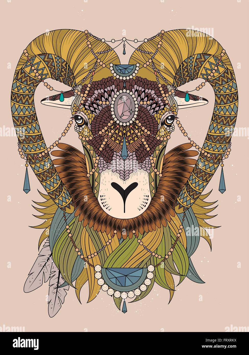 Goat Head Coloring Pages