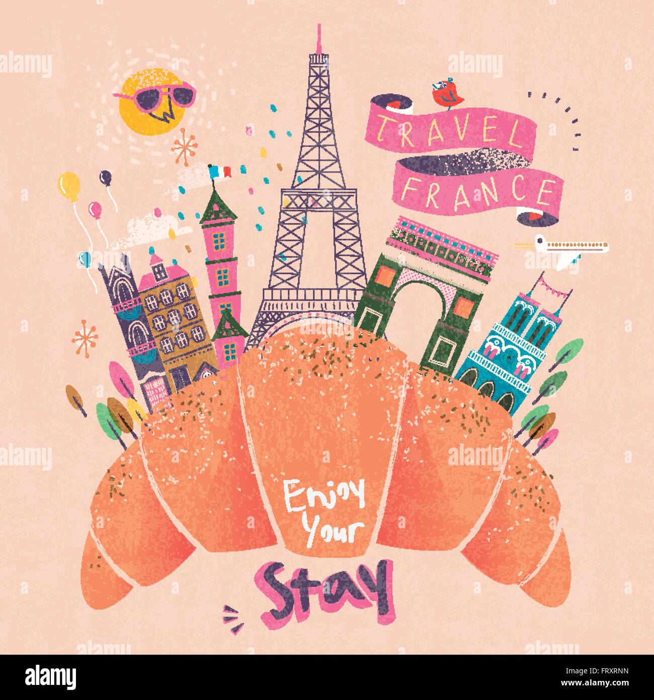 Food travel france Stock Vector Images - Alamy