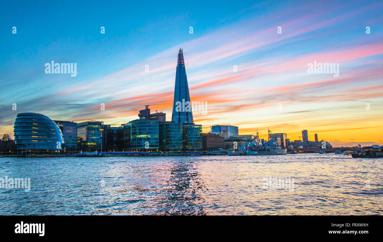 London Skyline At Sunset