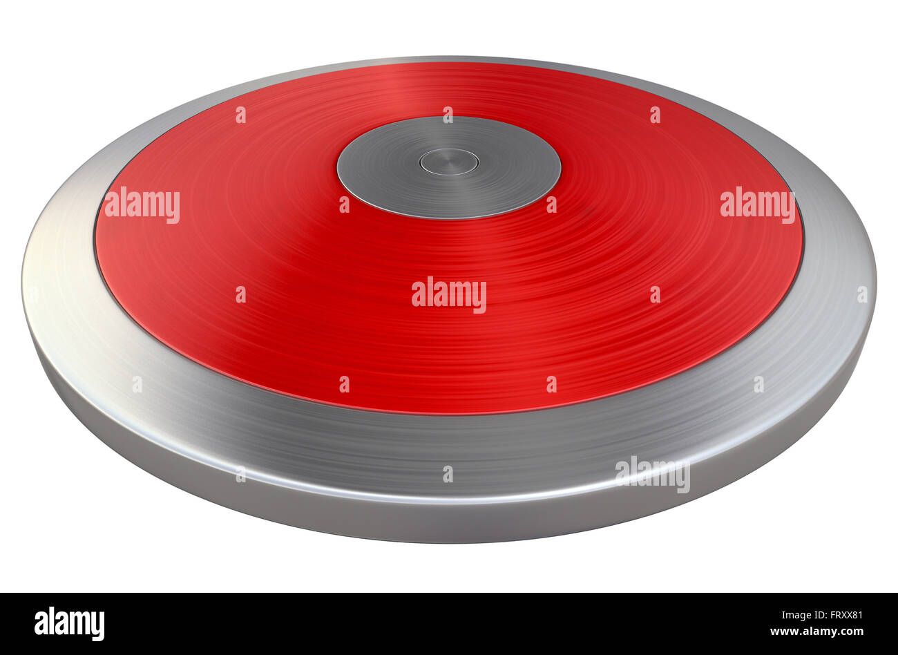 A regular athletics discus on an isolated white studio background Stock ...
